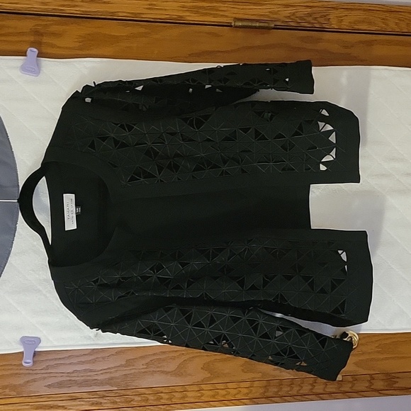 Tahari | Jackets & Coats | Tahari Jacket With Laser Cut Sleeves And ...